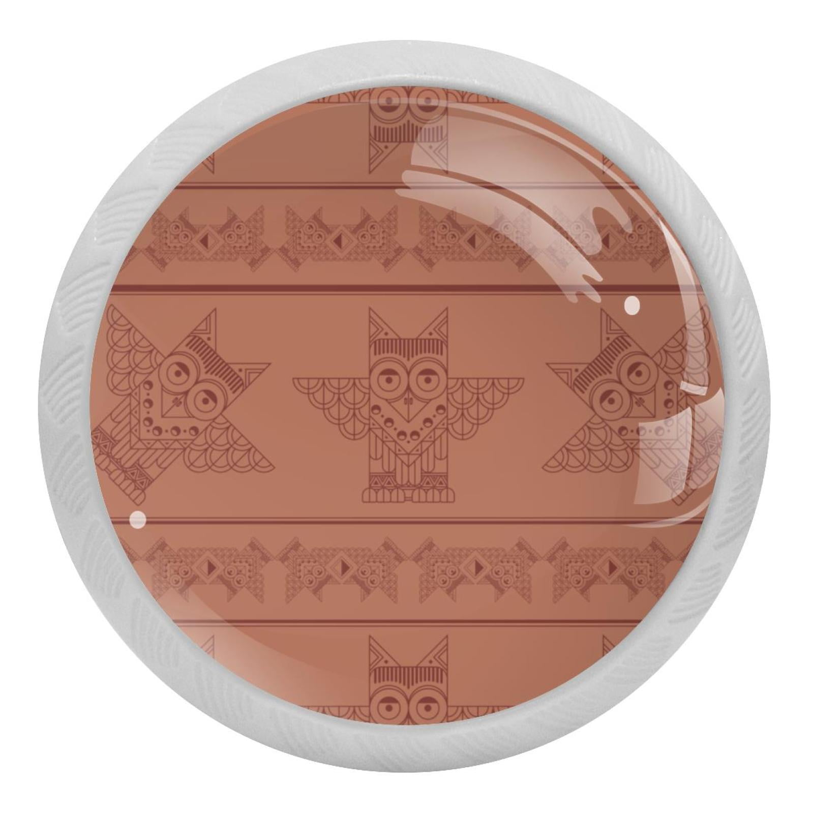 4PCS Round Owl Cabinet Fluorescence Knob Glowing in the Dark Furniture ...