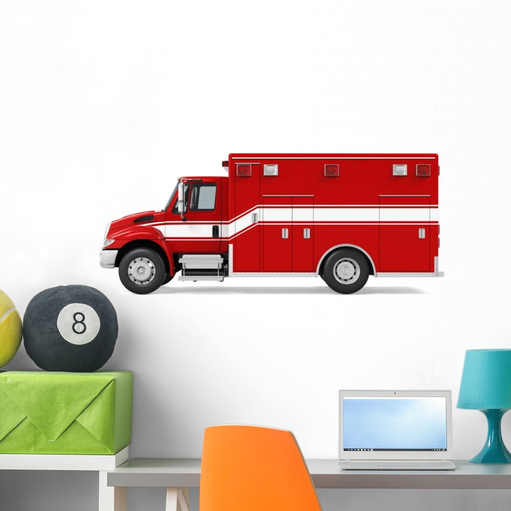 Ambulance Emergency Fire Truck Wall Decal Wallmonkeys Peel and Stick ...