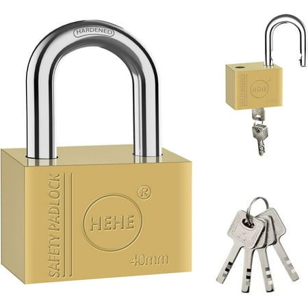 Bail Heavy Duty Solid Brass Padlock - 40mm, Security Lock Apartment ...