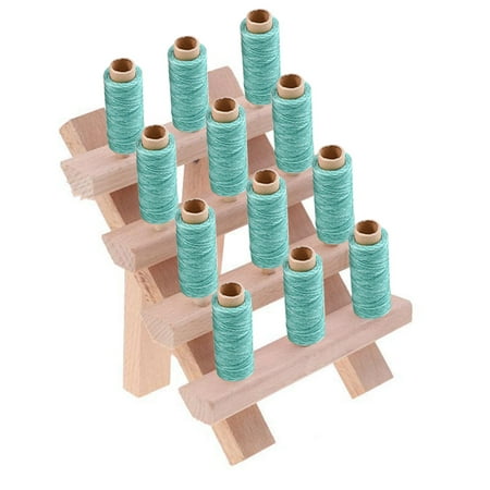 Wood Thread Shelf Folding Spool Storage Rack Sewing Thread Rack 12 ...