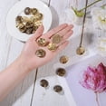 20pcs 1Inch Brass Flat Round Buttons Metal Buttons with Shank for ...