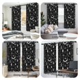 Bat and Skull Gothic Pattern Blackout Curtains,Triple Weaved Fabric ...