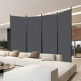 YASRKML 6FT 4 Panel Rolling Room Divider, Self-lockable, Folding ...