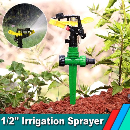 1/2" 360° Rotary Adjustable Impulse Plastic Irrigation Sprayer Rotating ...