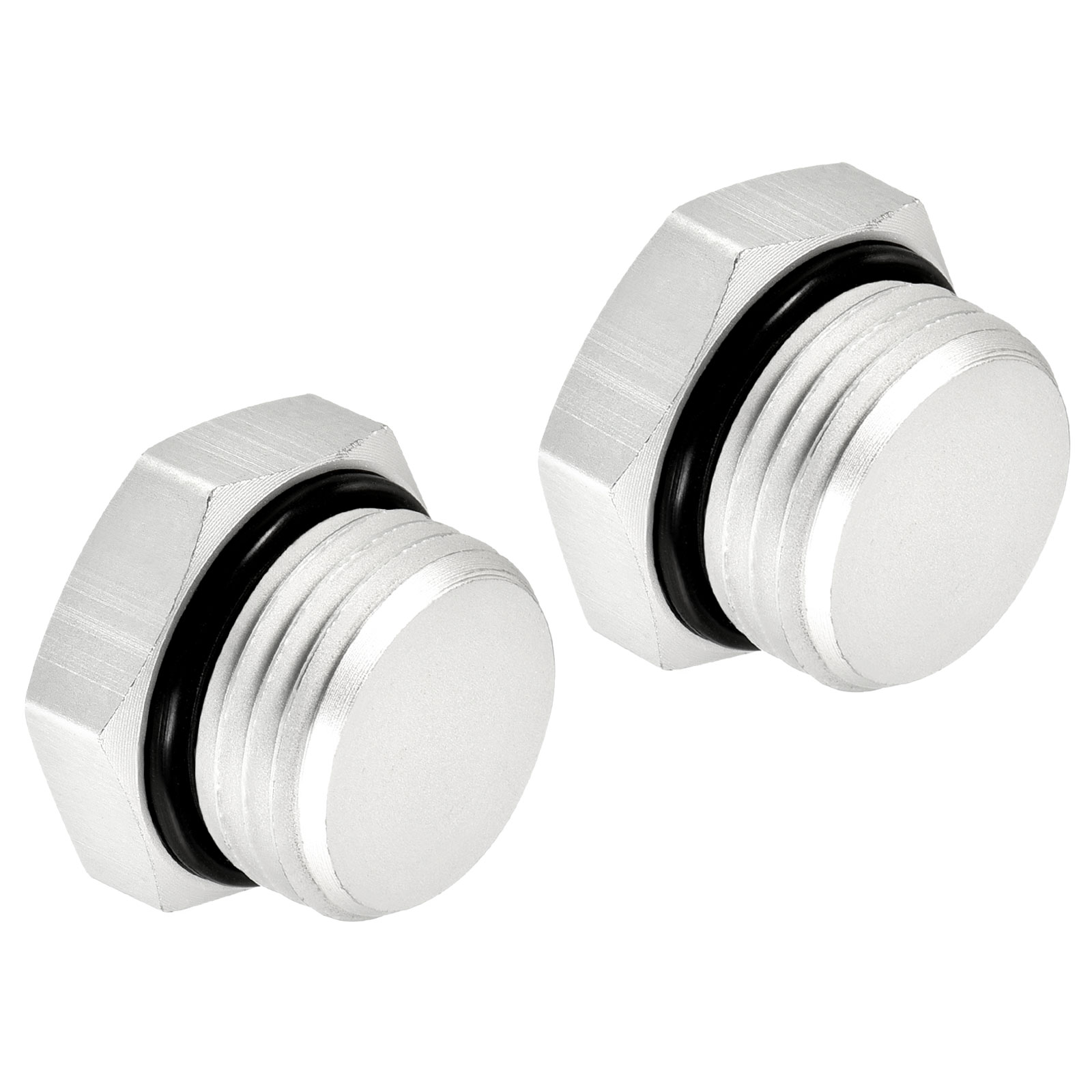 Uxcell G1/2 Male Thread Aluminum Hex Head Pipe Plug Cap Fitting ...