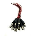 100 Pack Male Red Black DC Power Pigtails Adapter CCTV DVR Camera Lead ...