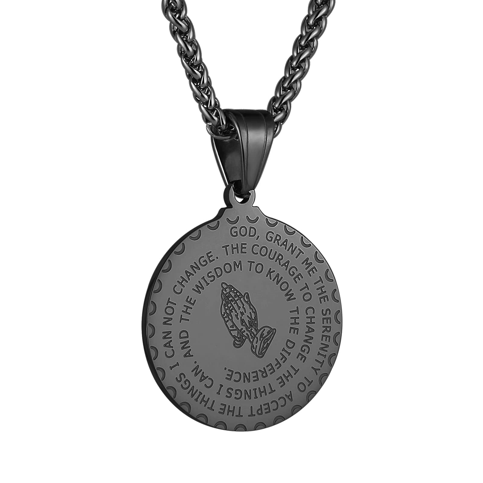 HZMAN Bible Verse Prayer Necklace Christian Jewelry Gold Stainless ...