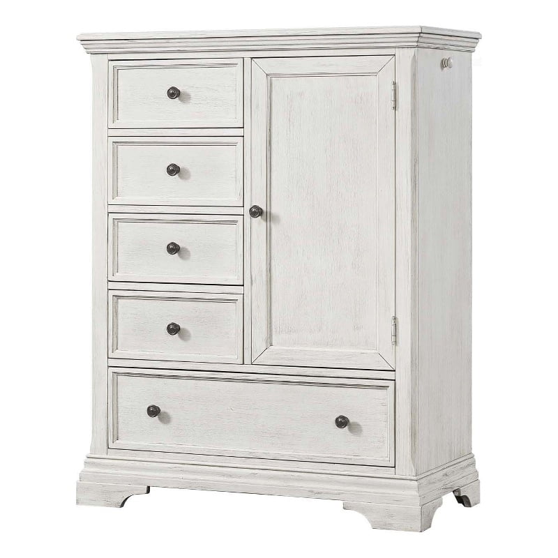Westwood Design Olivia Traditional Wood Chifferobe in Brushed White ...