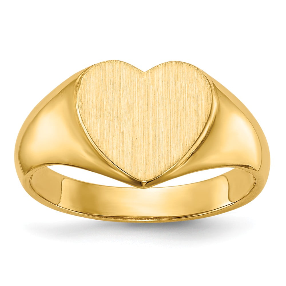 AA Jewels - Solid 14k Yellow Gold Engravable Signet Ring (9.7mm) - Size ... AA Jewels - Solid 14k Yellow Gold Engravable Signet Ring (9.7mm) - Size ...