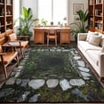 Dried Well 6x9ft Non Slip Area Rug 3D Abstract Mysterious Ancient Stone ...