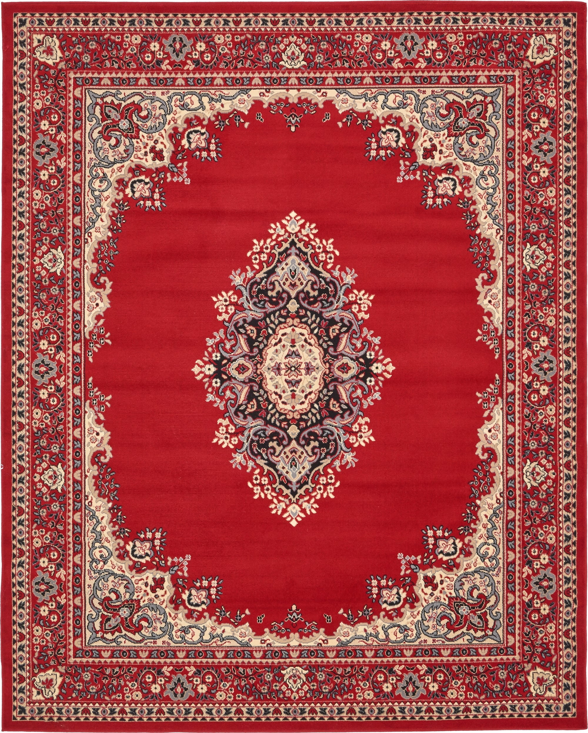 Rugs.com Amaya Collection Rug – 8' x 10' Red Medium Rug Perfect For ...