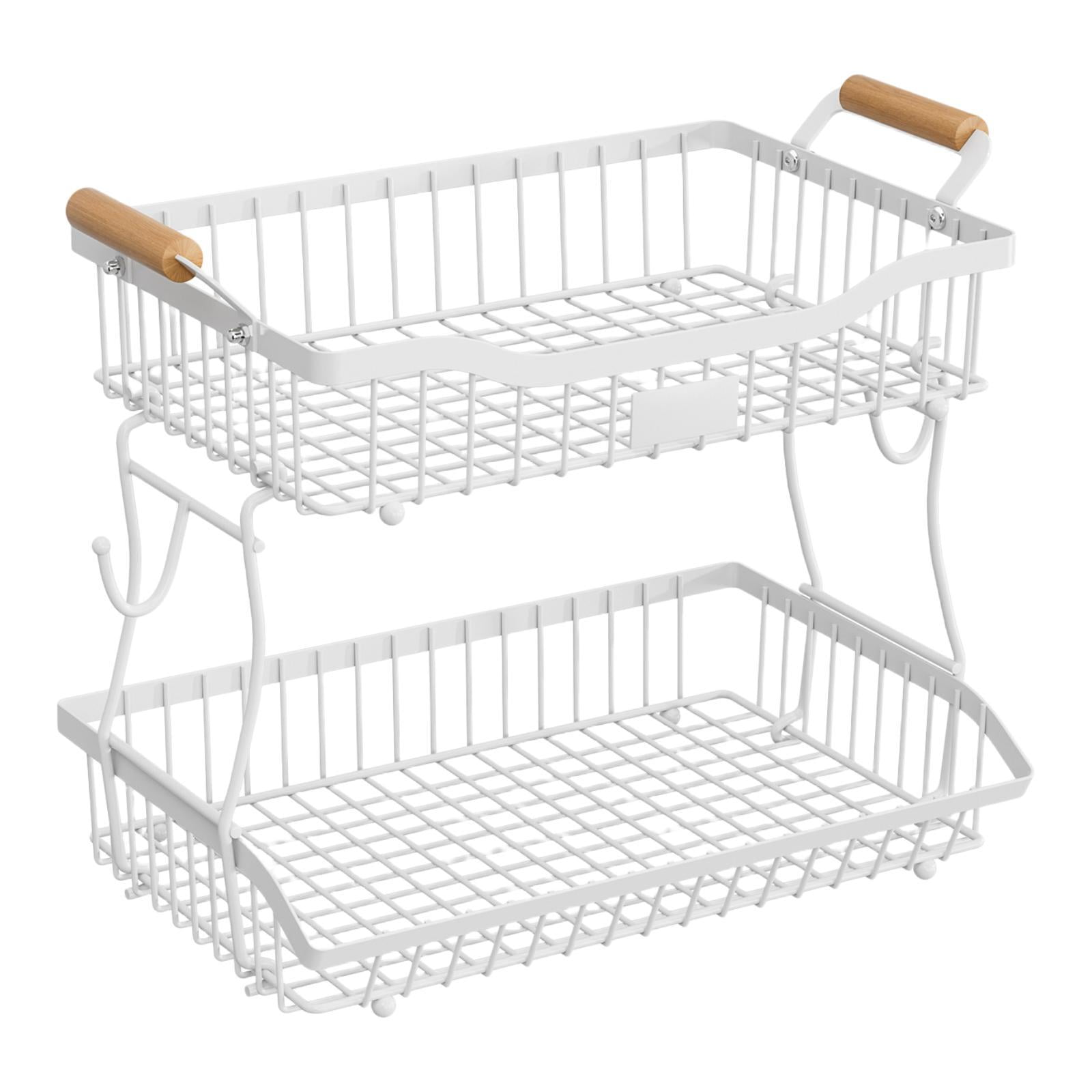 Click here for Jifeng 2 Tier Fruit Basket Iron Fruit Stand Holder... prices