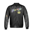 Custom Name Number Love Is Love Bomber Jacket, Rainbow Heart Graphic ...
