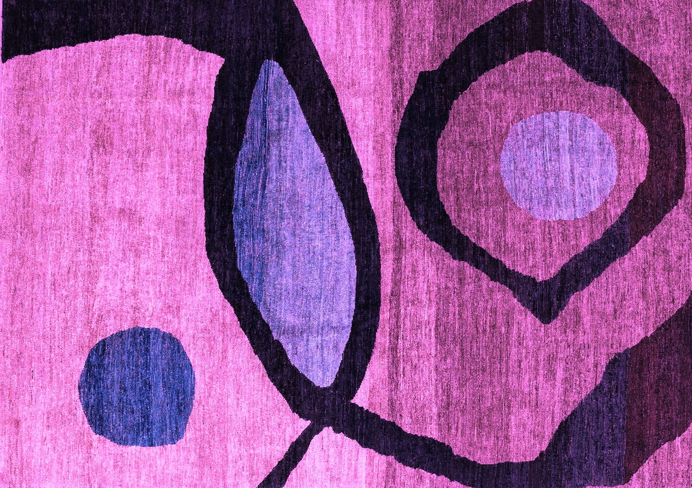 Ahgly Company Indoor Rectangle Abstract Purple Modern Area Rugs, 3' x 5 ...