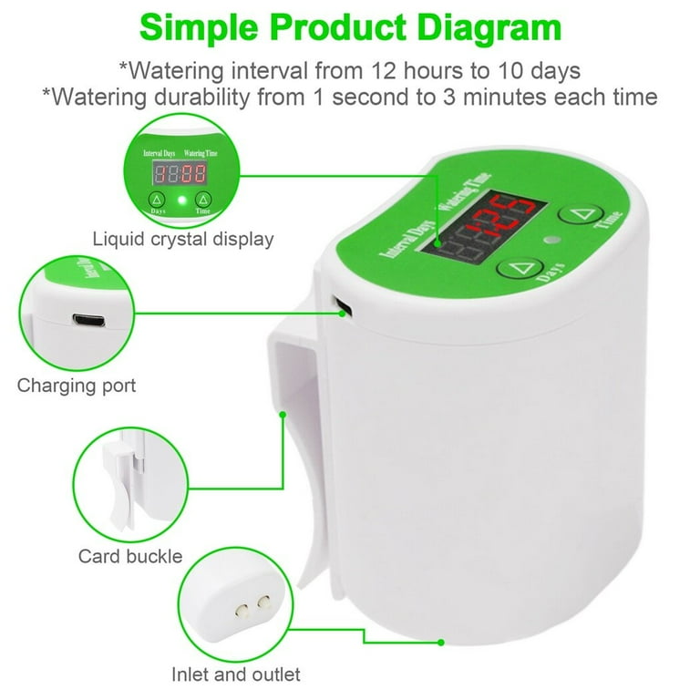 Indoor Drip Irrigation Kit Kit - Digital Timer Watering System For 10 ...