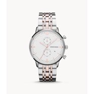 Emporio Armani Men's Chronograph Navy Blue Leather Strap Dress Watch ...