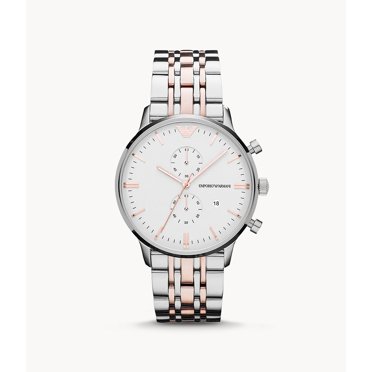 Emporio Armani AR5920 Sport White and Rose Gold Chronograph Womens ...