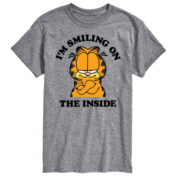 Garfield - Smiling On The Inside - Men's Short Sleeve Graphic T-Shirt ...