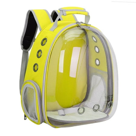 Pet Carrier Dogs Backpack Puppy Capsule Clear Hiking Holder Yellow ...