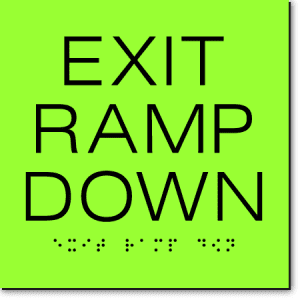Exit Ramp Down Sign-Laserglow / Black (4 Units) - Walmart.com