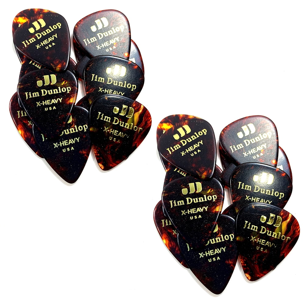 Dunlop Guitar Picks 24 Pack Celluloid Shell Extra Heavy - Walmart.com
