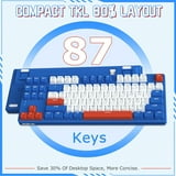AJAZZ Wireless Mechanical Keyboard, Dual Mode BT5.0/2.4G with 87 TKL ...