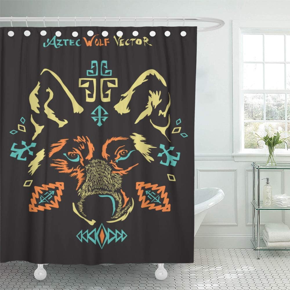 PKNMT American Aztec Wolf Native Animal Sketch Head Face Werewolf ...