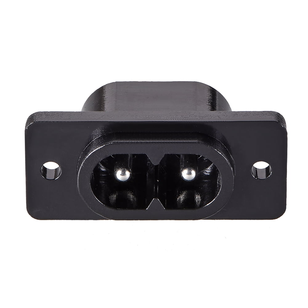 Panel Mount Plug Adapter AC 250V 2.5A C8 2 Pins IEC Inlet Module Plug ...