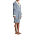 Blue Star Clothing Women's 3/4 Length Plush Robe with Sherpa Trim ...