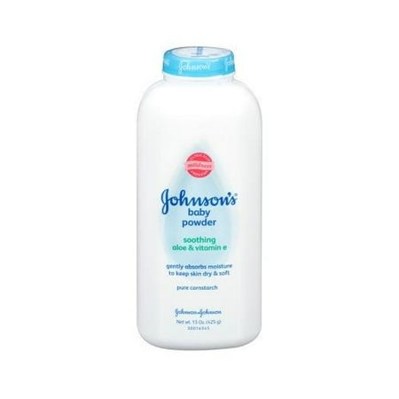 Johnson's Pure Cornstarch Baby Powder Soothing Aloe & Vitamin E 15oz ...