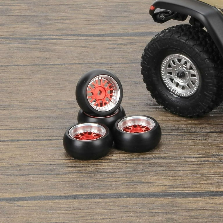 Rc Car Parts 29*11mm RC Alloy Dirft Rim Wheel Drift Tires For 1/28 ...