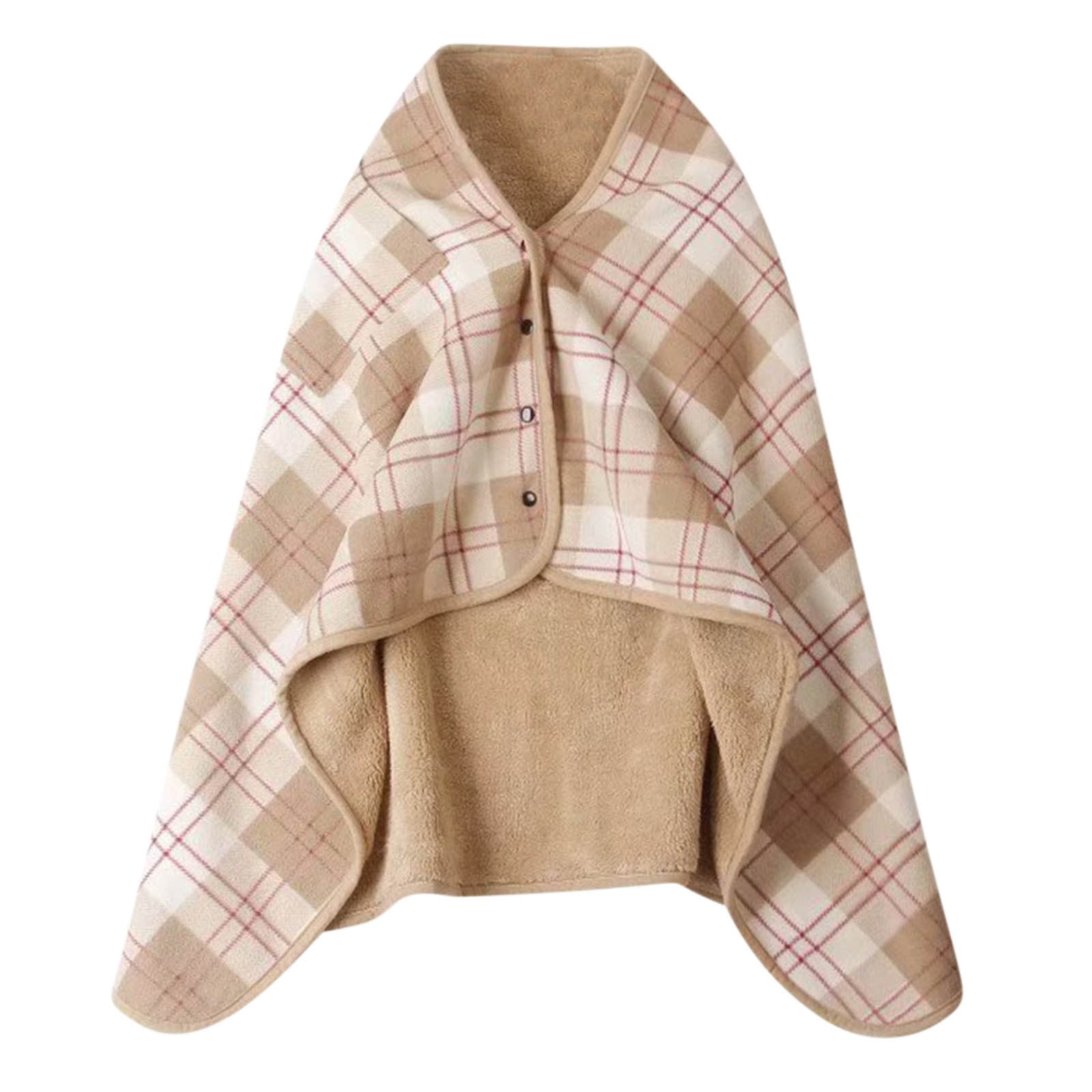 Click here for Agiferg Wearable Plaid Fleece Blanket With Button... prices