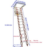 Hidden Telescopic Folding Extension Ladder Retractable Attic Ladder ...