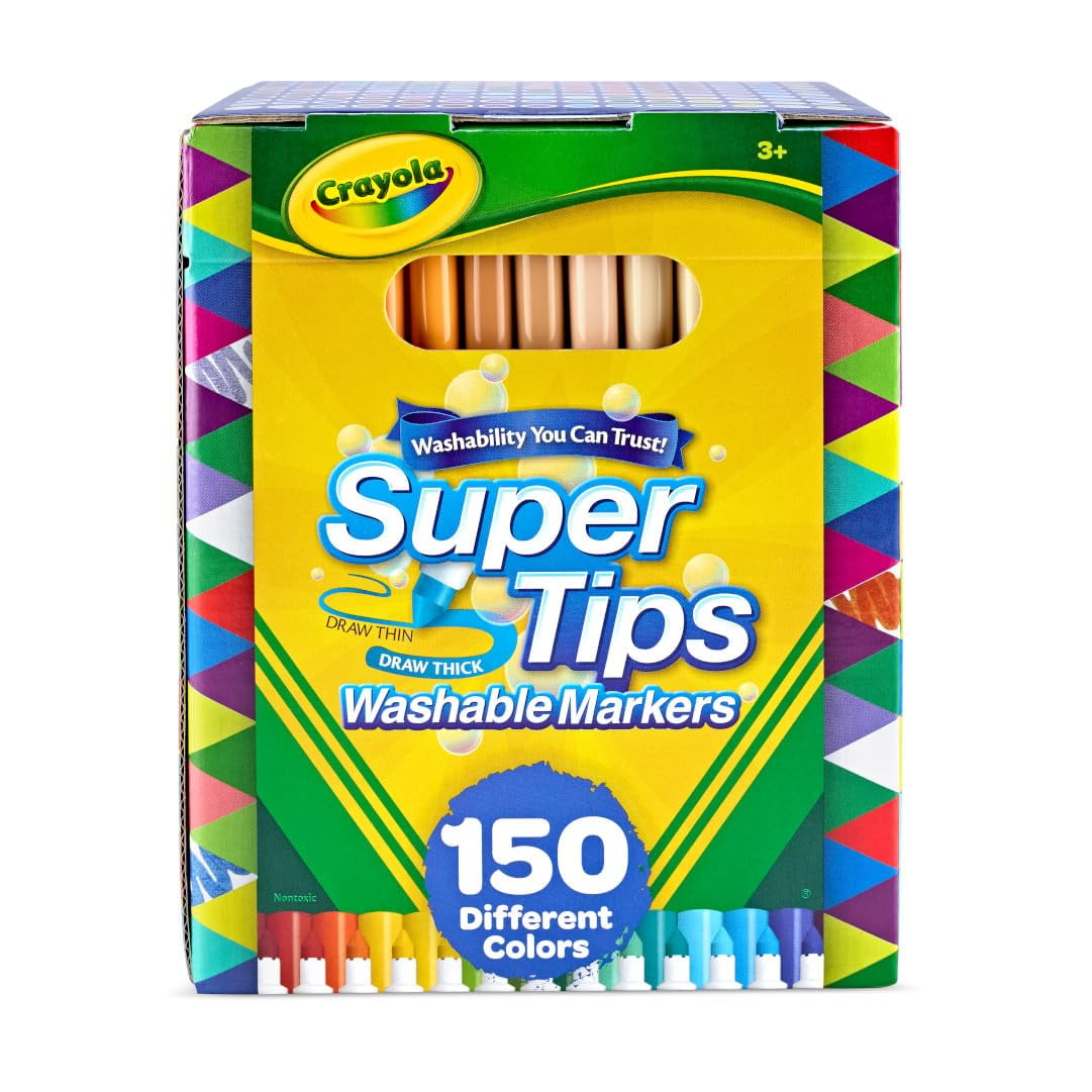 Markers Crayola SuperTips 150 rotuladores lavables | Walmart en línea