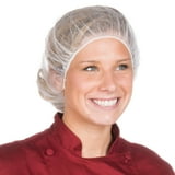 100 Pcs Disposable Hair Net White Bouffant Caps 21" Non Woven Head ...