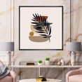 Designart Tropical Leaf Silhouettes and Shapes IV FLOAT FRAME WALL ART ...