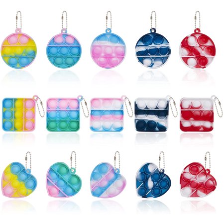 CPDD 15 PCS Mini Fidget Popitz Toys Pack, Push Pop Bubble Fidget ...