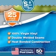 SmartLine 12' x 23' Oval Pebble Bottom Overlap Above Ground Swimming ...
