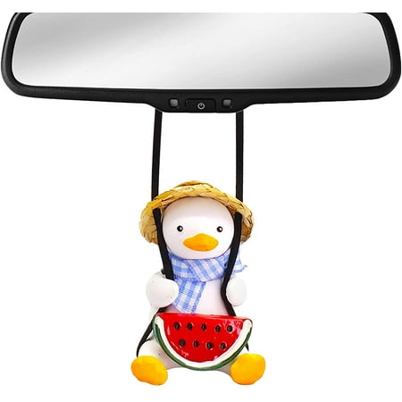 Swinging Duck Car Hanging Ornament, Cute Car Pendant Duck on Swing ...