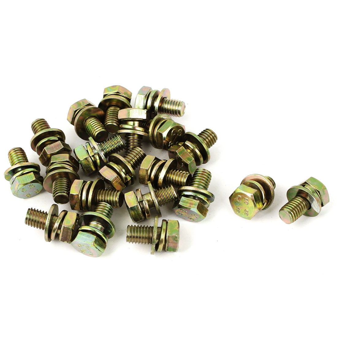 Click here for Unique Bargains 20pcs M8x16mm 8.8 Grade Yellow Zin... prices