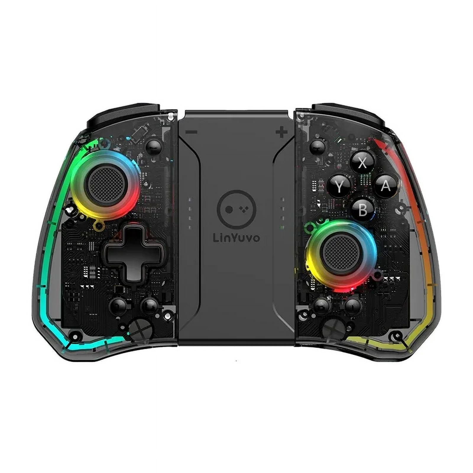 Controlador Juego Transparente para Switch/OLED Dual Vibration/Turbo/6 ...