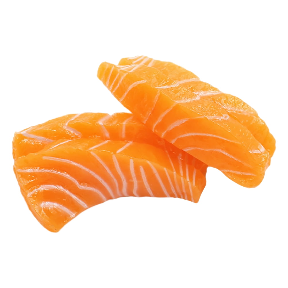2pcs Artificial Salmon Slice Models Simulation Sashimi Model Restaurant ...