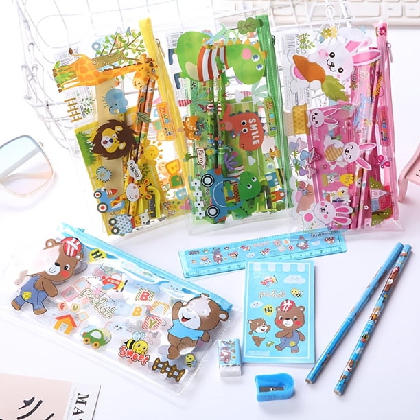 Alluring 6-Piece Dinosaur-Themed Stationery Set - Ideal for School ...