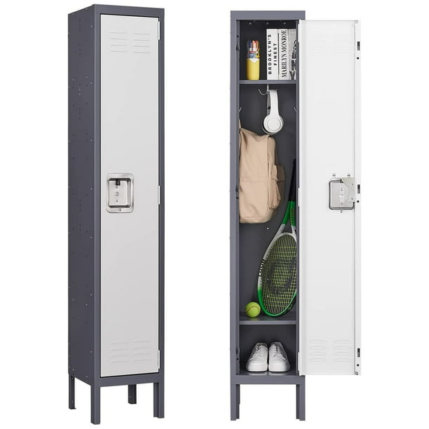 MIIIKO Single Door Metal Locker Steel Employees Lockers for Office ...