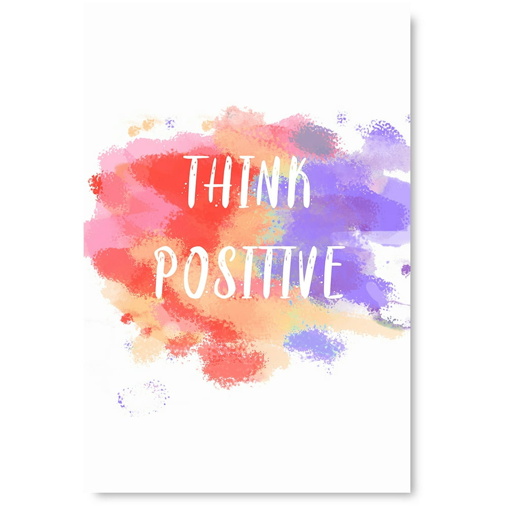 Awkward Styles Think Positive Unframed Art Inspirational Vinyl Art ...