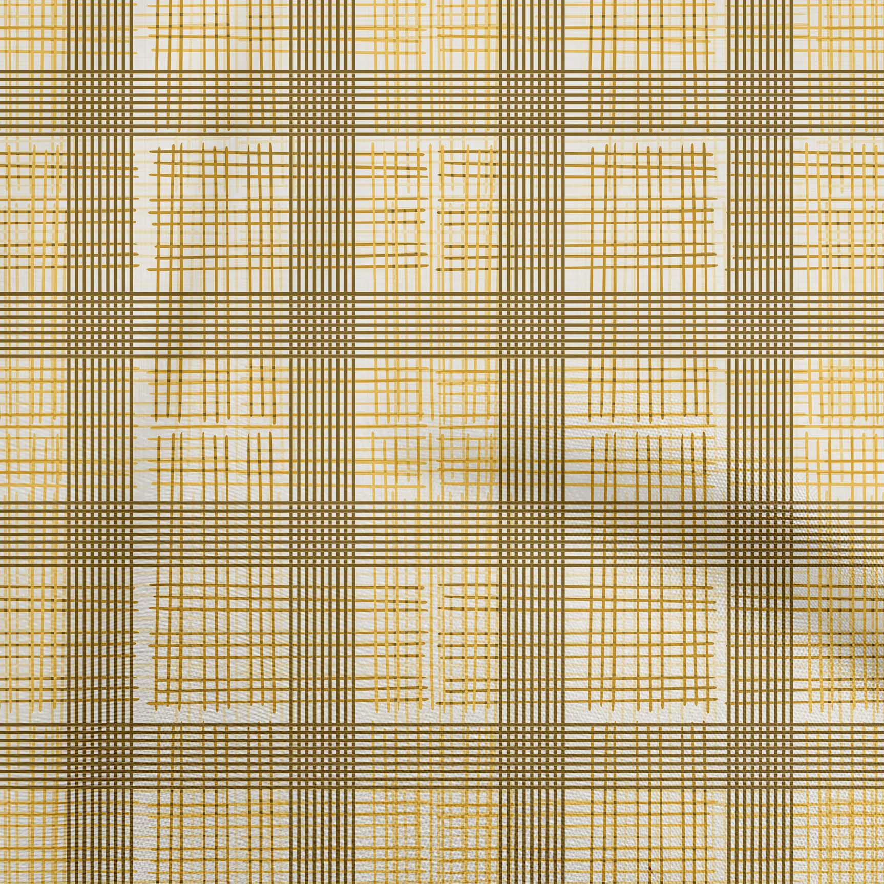 oneOone Cotton Poplin Twill Dark Mustard Fabric Check Diy Clothing ...