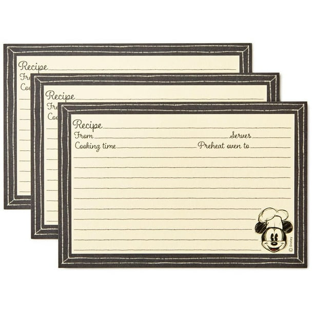 Hallmark Disney Mickey Mouse Recipe Refill Cards Pack of 36 New ...