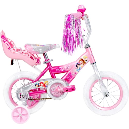 Disney Princess 12" Girls' Pink Bike with Doll Carrier, by Huffy - Walmart.com - Walmart.com