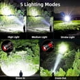 Rechargeable LED Headlamp 99000 High Lumens, Super Bright with 12 Modes ...