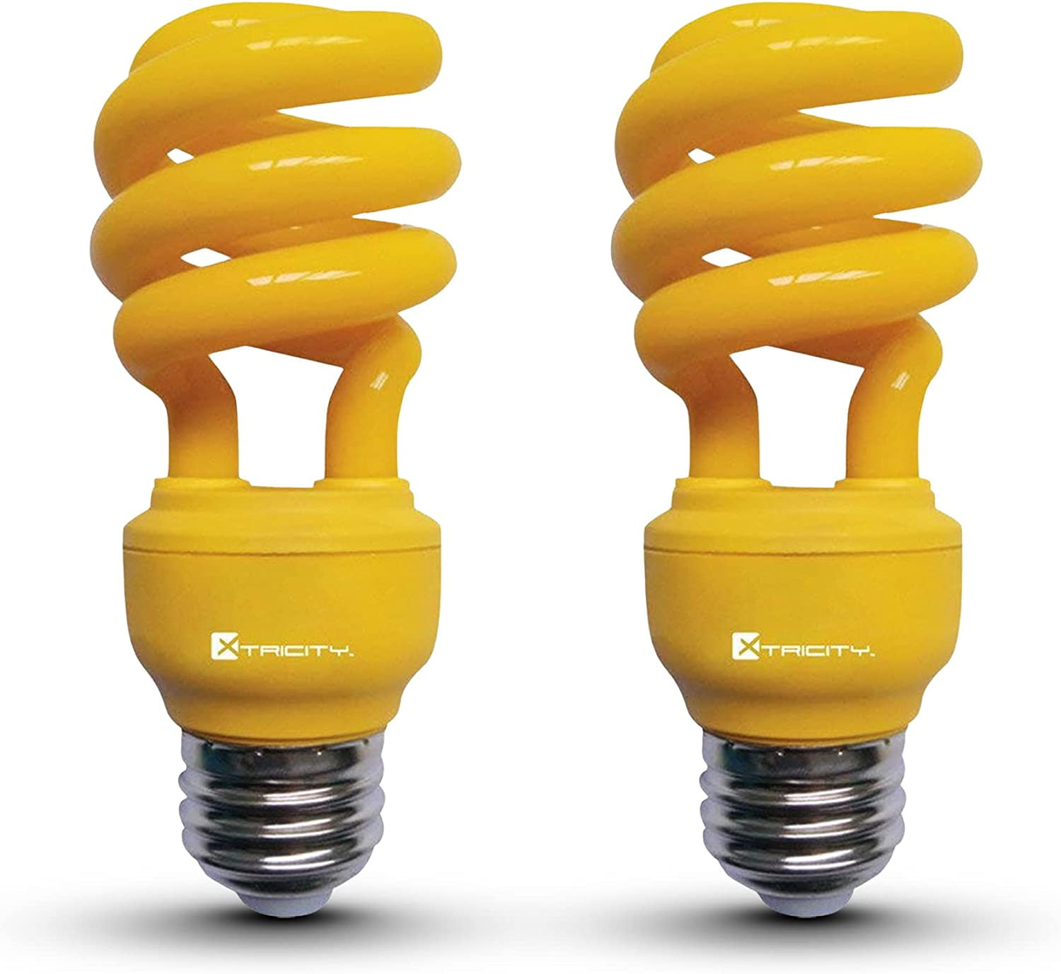 Xtricity Yellow Spiral CFL Bug Light Bulbs, 13W (60W Eqv), E26 Medium ...